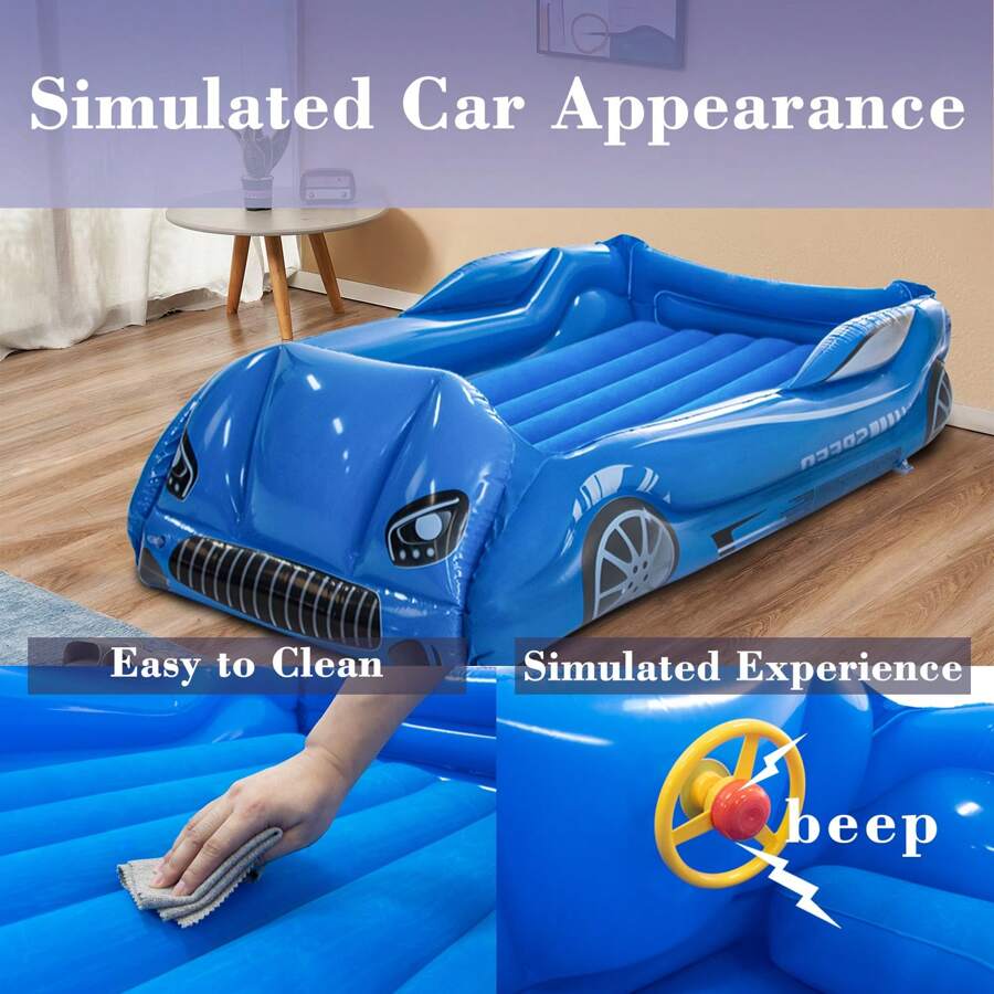 Kids Travel Air Bed Inflatable Toddler Air Mattress With Raised Sides ...