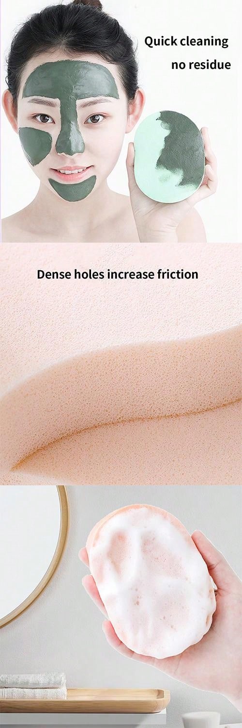 12pcs Yellow Compressed Facial Cleansing Sponge, Thickened Sponge ...