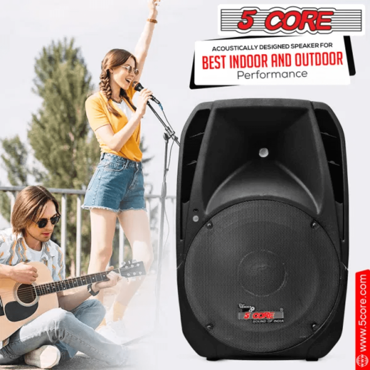 Core DJ Speakers 15 Inch PA Speaker System 250W RMS 1 Piece Indoor ...