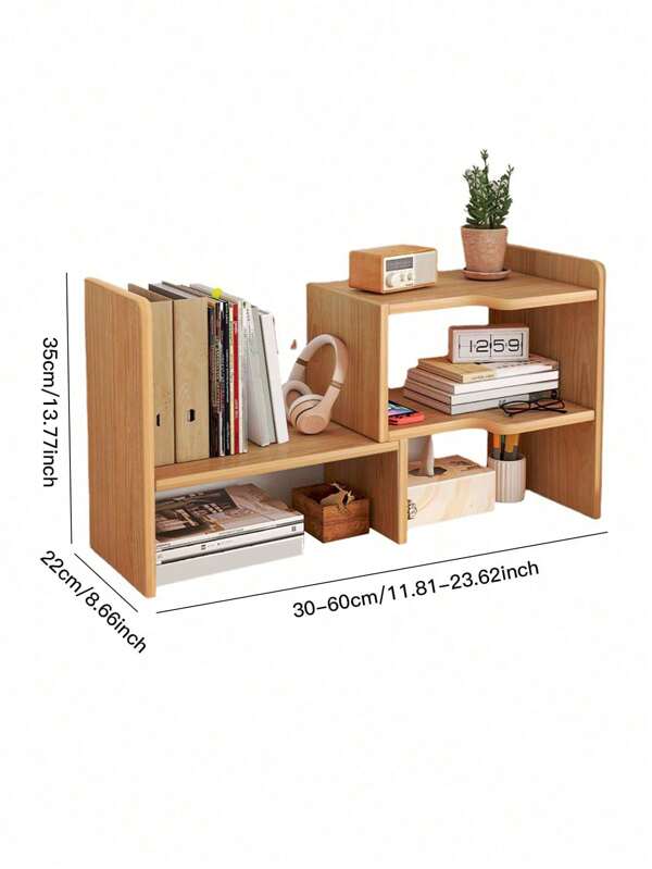 Multi-Layer Desktop Organizer Bookshelf, Desk Dorm Study Table Shelf ...
