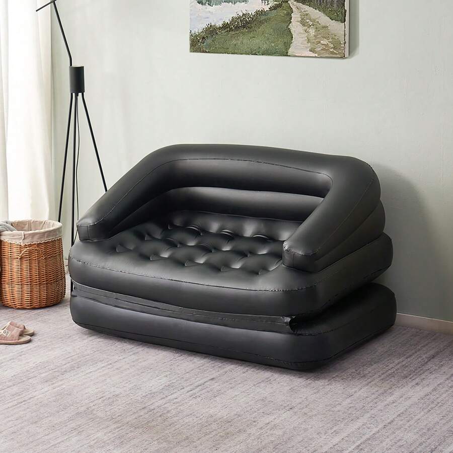 Inflatable Sofa Bed, Air Mattress, Lounge Chair Couch For Camping, 5-In ...