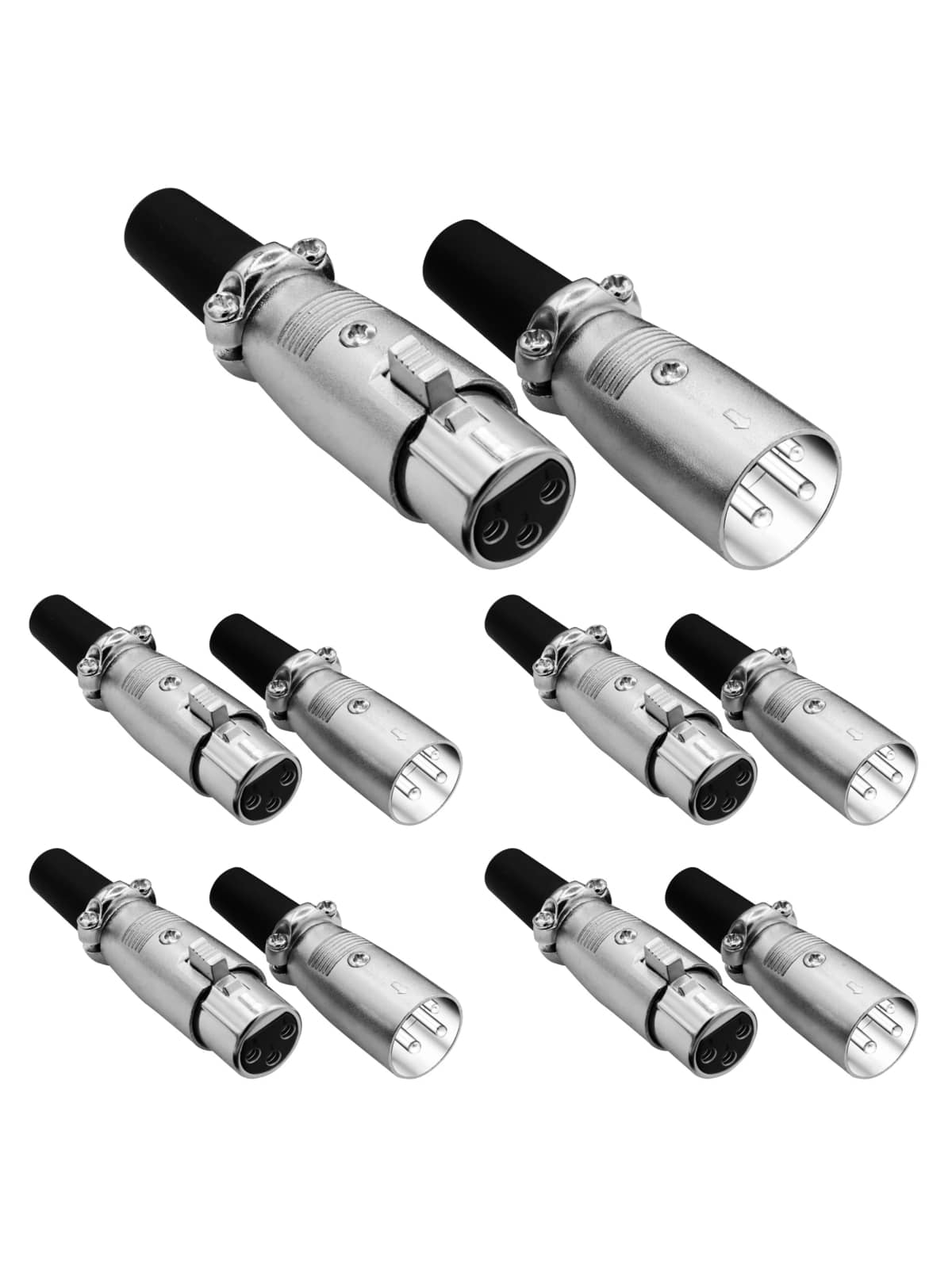 3 Pin XLR Male Female Microphone Audio Cable Connector Solder Snake Plug Mic XLR Adapter ...