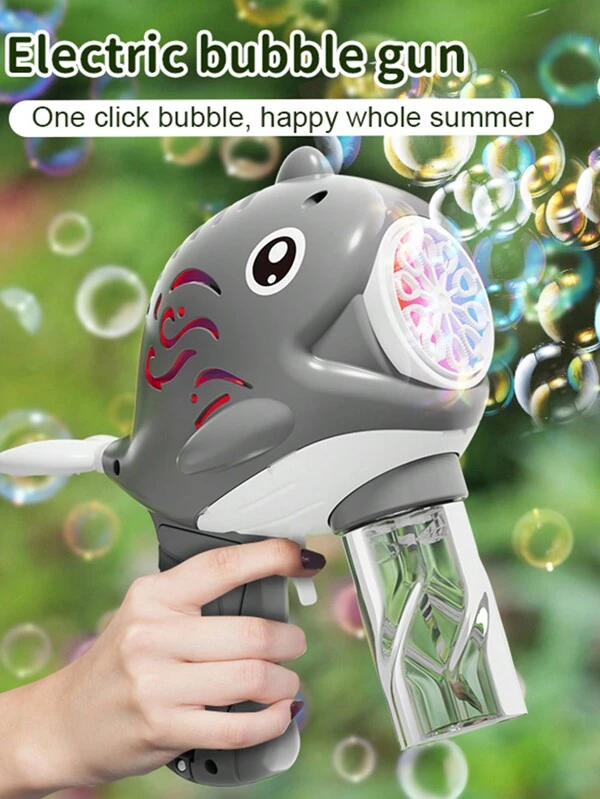 Electric Dolphin Bubble Gun, Automatic & No Leaking 10 Bubble Holes ...