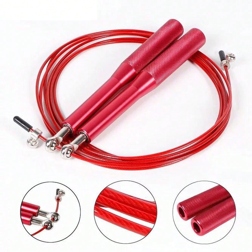 Aluminium Handle Skipping Rope 3m Length Adjustable Steel Wire Jump ...