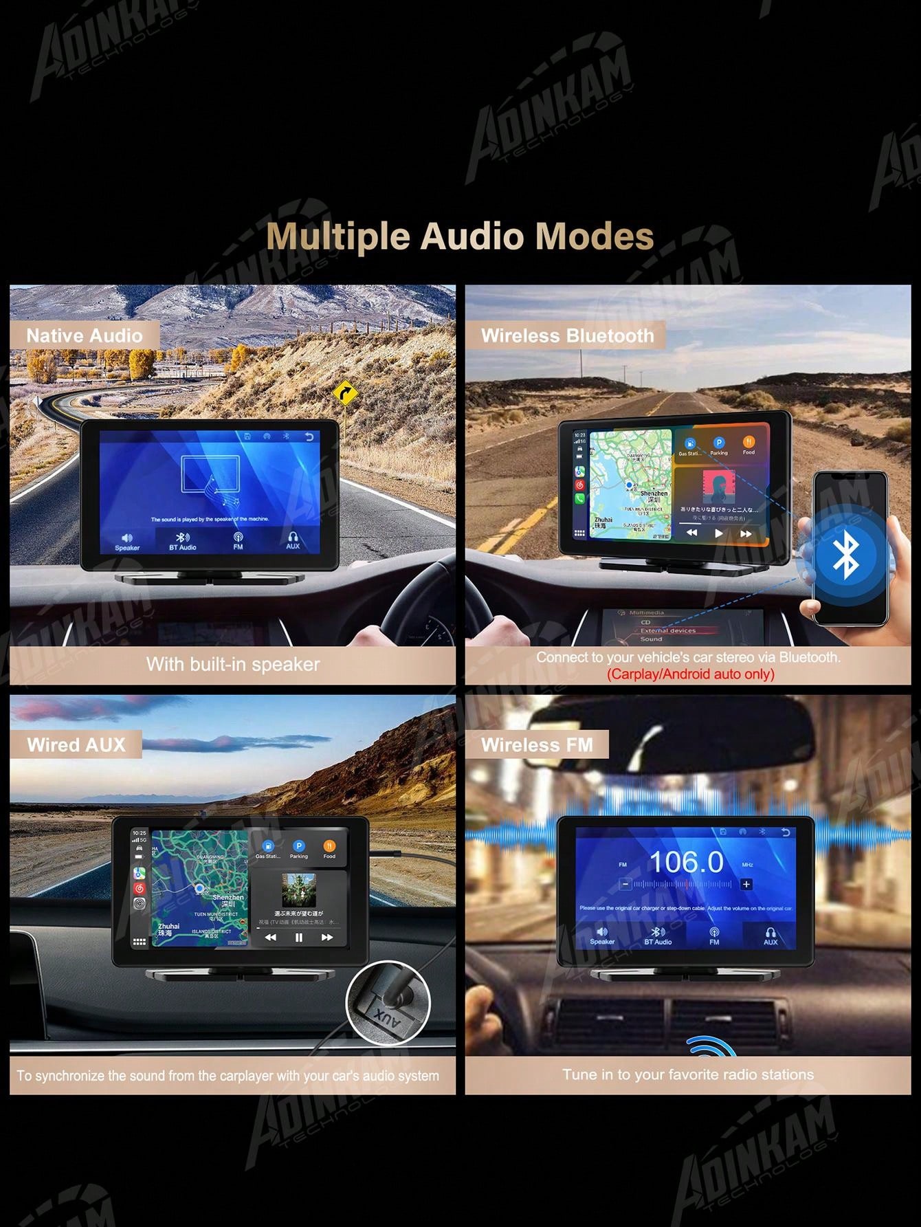 Universal 7 Inch Exclusive Car Smart Screen Wireless Carplay & Android ...
