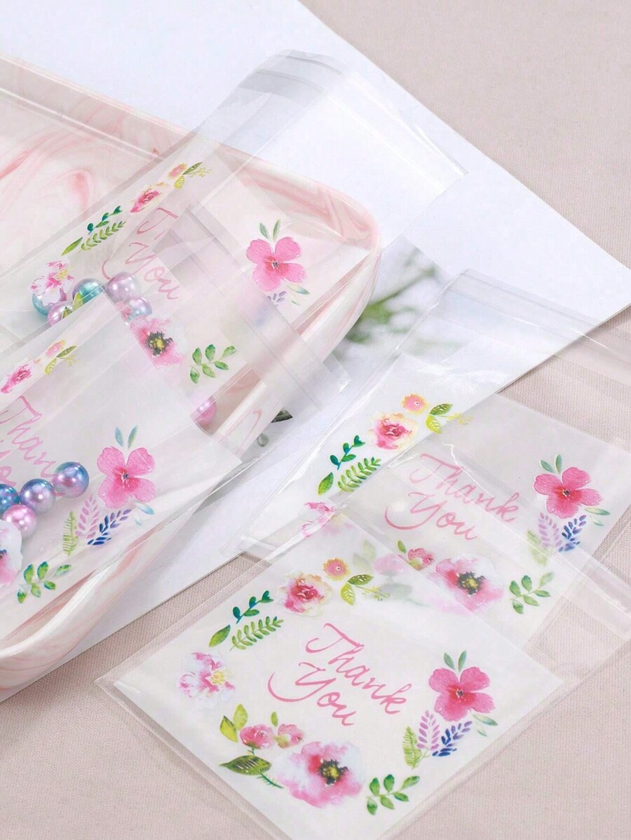 100pcs Clear Packaging Self Adhesive Bag, Cookie Packaging Bags, Self ...