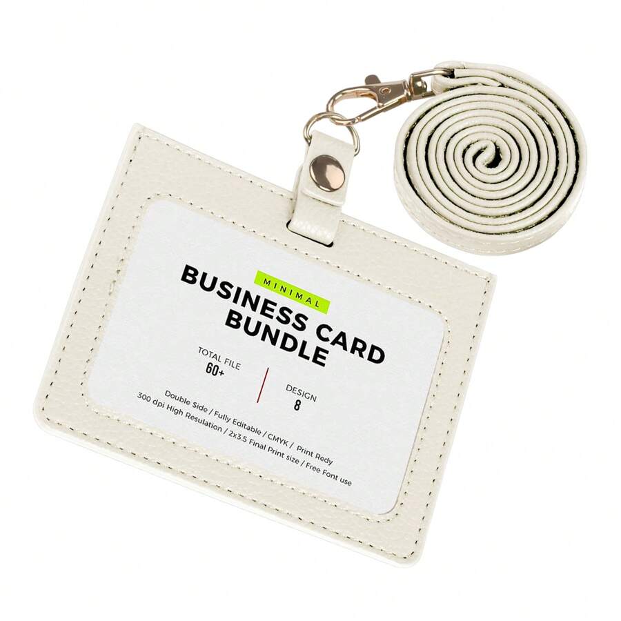 The ID Card In The ,Badge Holder Faux Leather Horizontal ID Badge Card ...