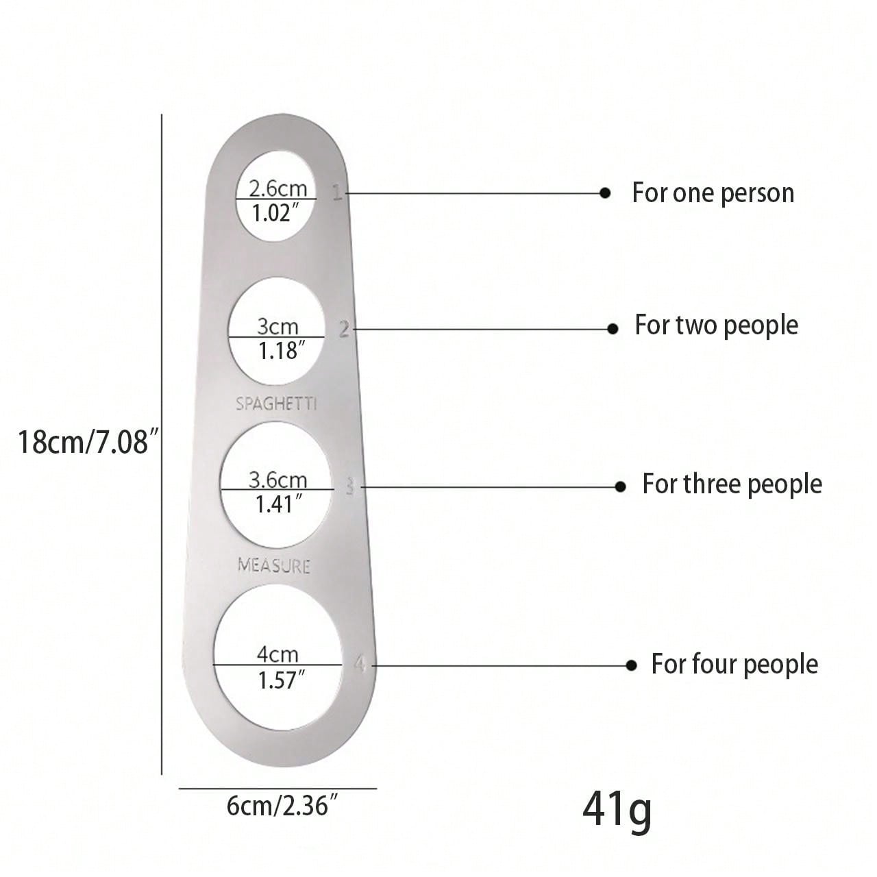 1pc, Quick And Easy Pasta Measuring Tool - 304 Stainless Steel ...