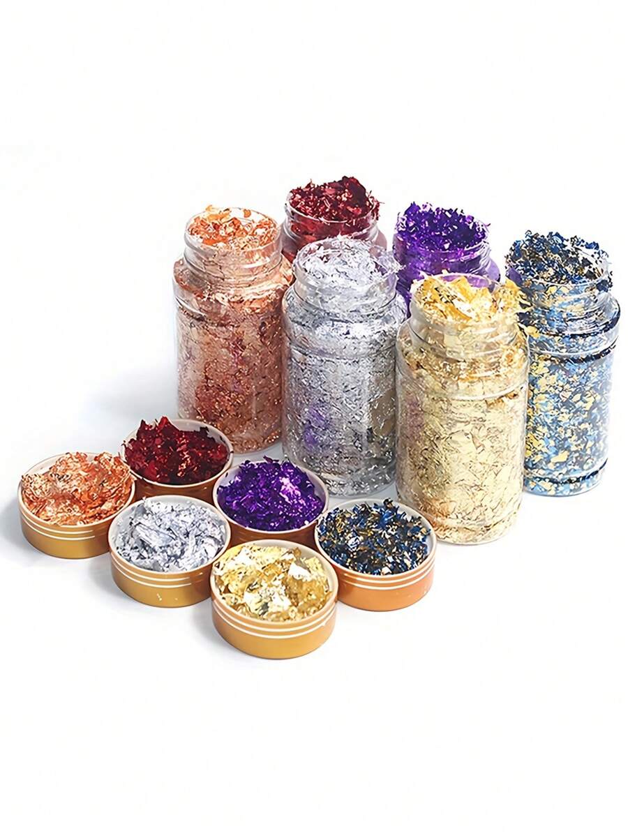 1Pcs Multiple Colors Gold Foil Flakes For Resin, Metallic Foil Flakes ...