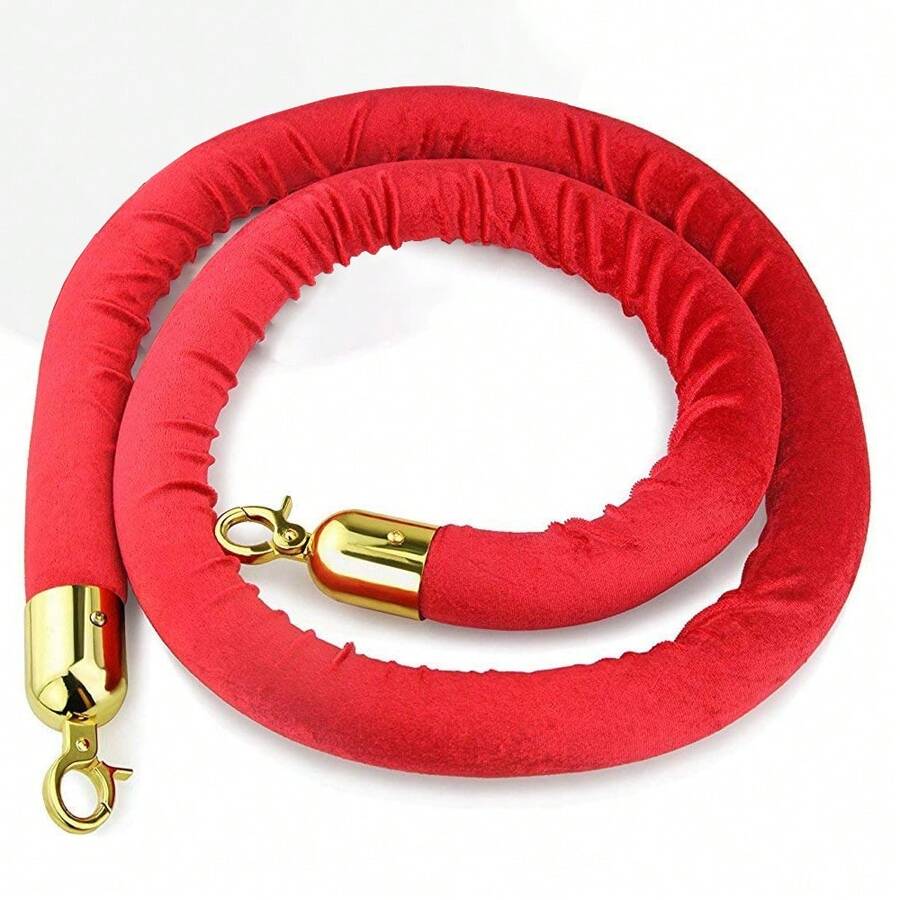 Thick Velvet Rope Barrier With Polished Hook For Crowd Control And ...