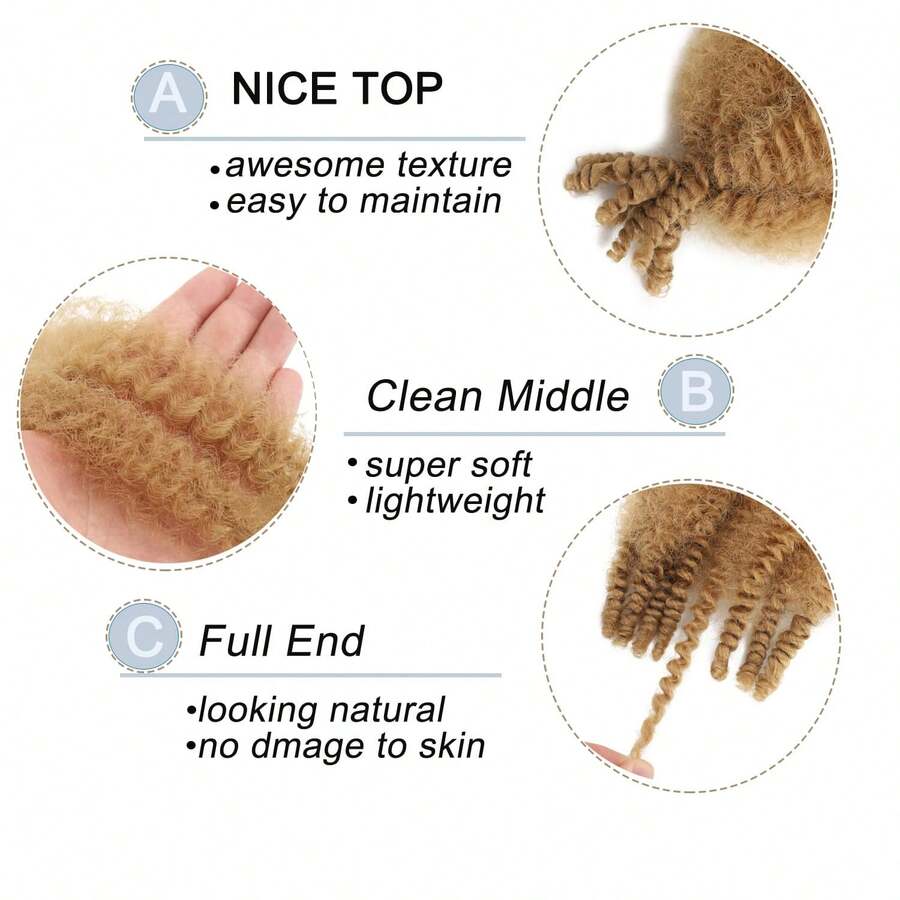 Springy Afro Twist Hair 8 Packs Marley Twist Braiding Hair Pre-Fluffed ...