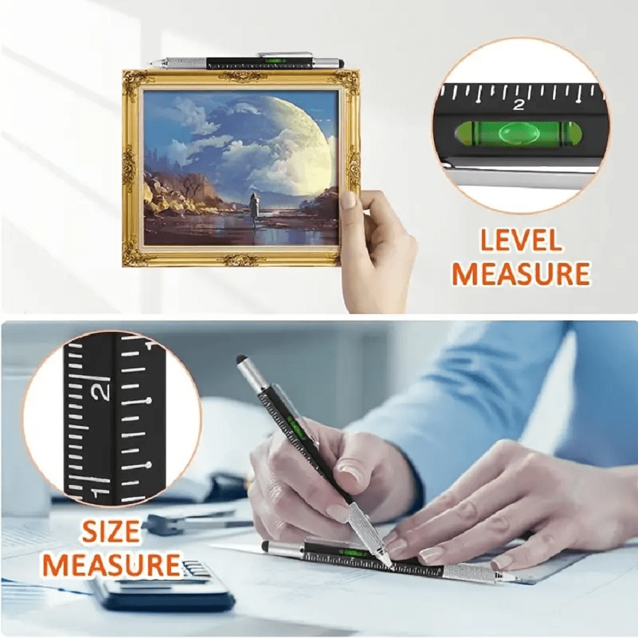 3pcs 6 In 1 Portable Screwdriver Ballpoint Pen Multifunctional Tool ...