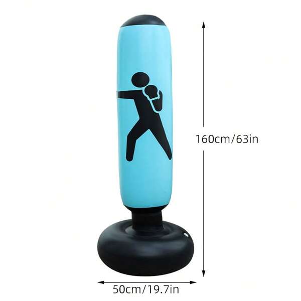 1pc Thickened Pvc Inflatable Boxing Column Punching Bag For Emotion