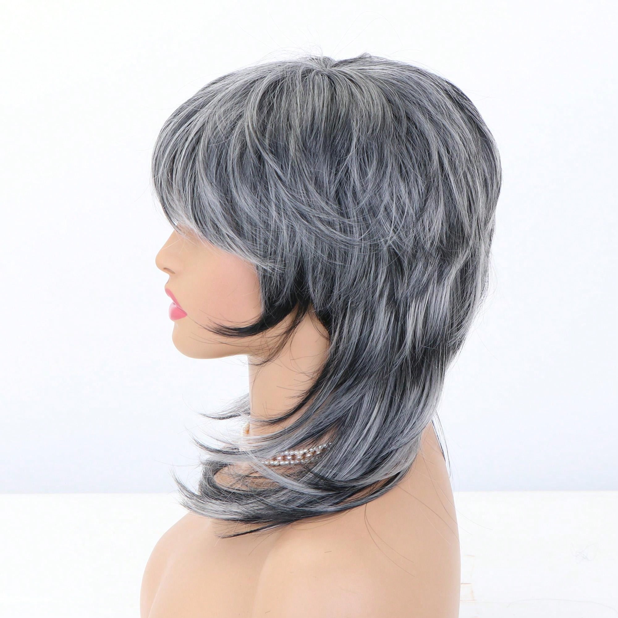 Short Mullet Wig Pixie Cut Wig For Women 14inch Straight Mullet With ...