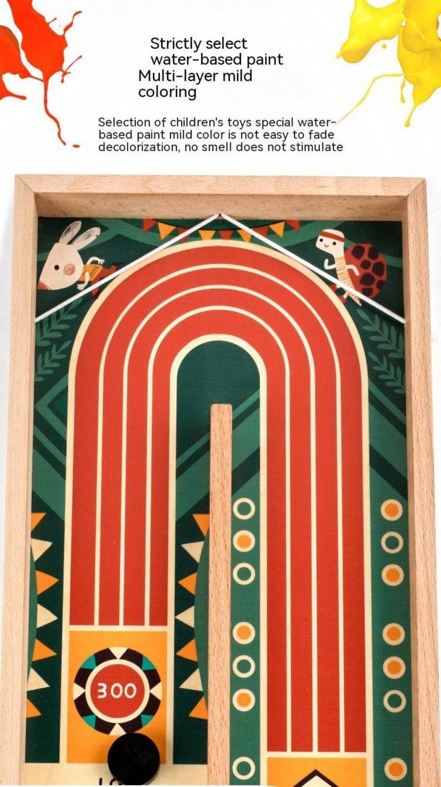 Wooden Board Game Set Including Disc Battle Game, Shuffleboard Game ...