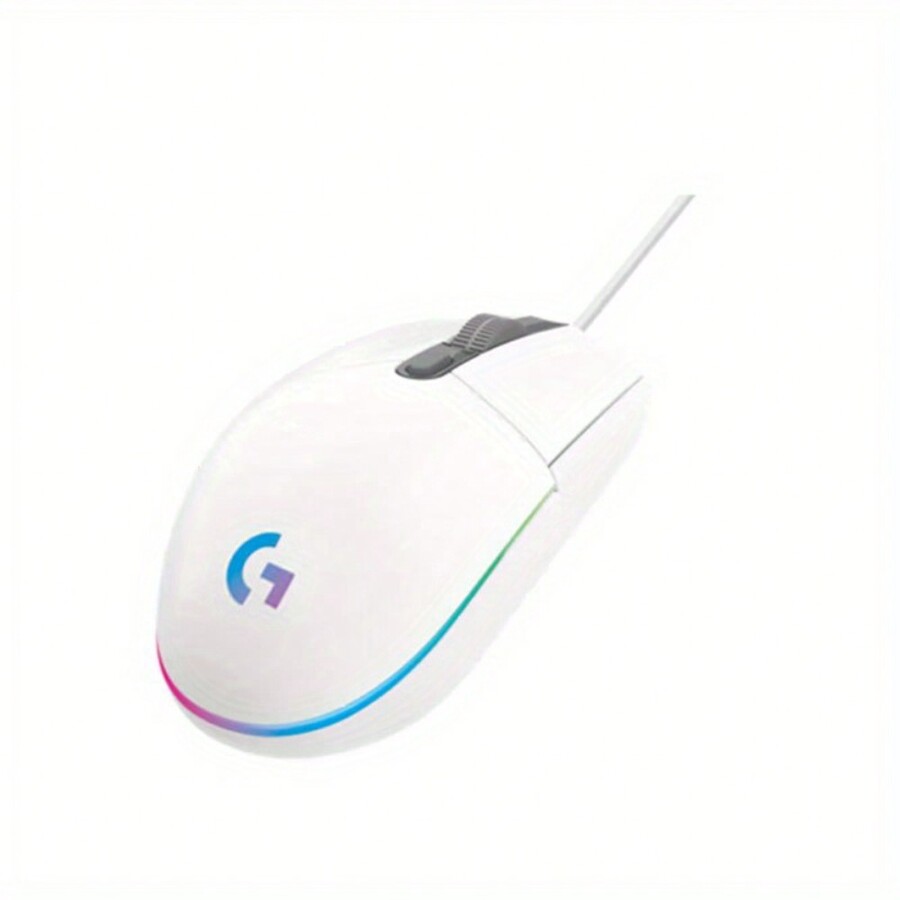 Logitech G102光線同步有線遊戲滑鼠,具備rgb燈光和遊戲級感測器,8000 Dpi輕量級設計適用於pc/筆記型電腦玩家丨 SHEIN香港