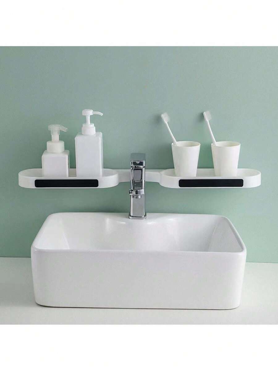 Bathroom Storage Rack Corner Rotating Shelving Unit With No Drilling ...