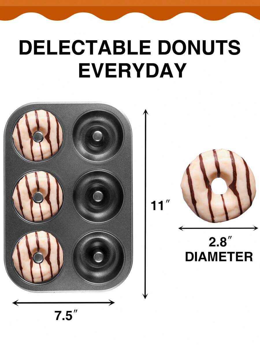 HONGBAKE Donut Pan For Baking, Upgraded Deepened Doughnut Tray, 2 Pack ...