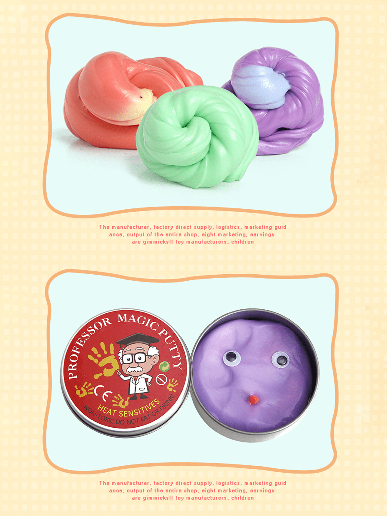 Color-Changing Liquid Glass Putty, Translucent Bouncing Putty, Crystal ...