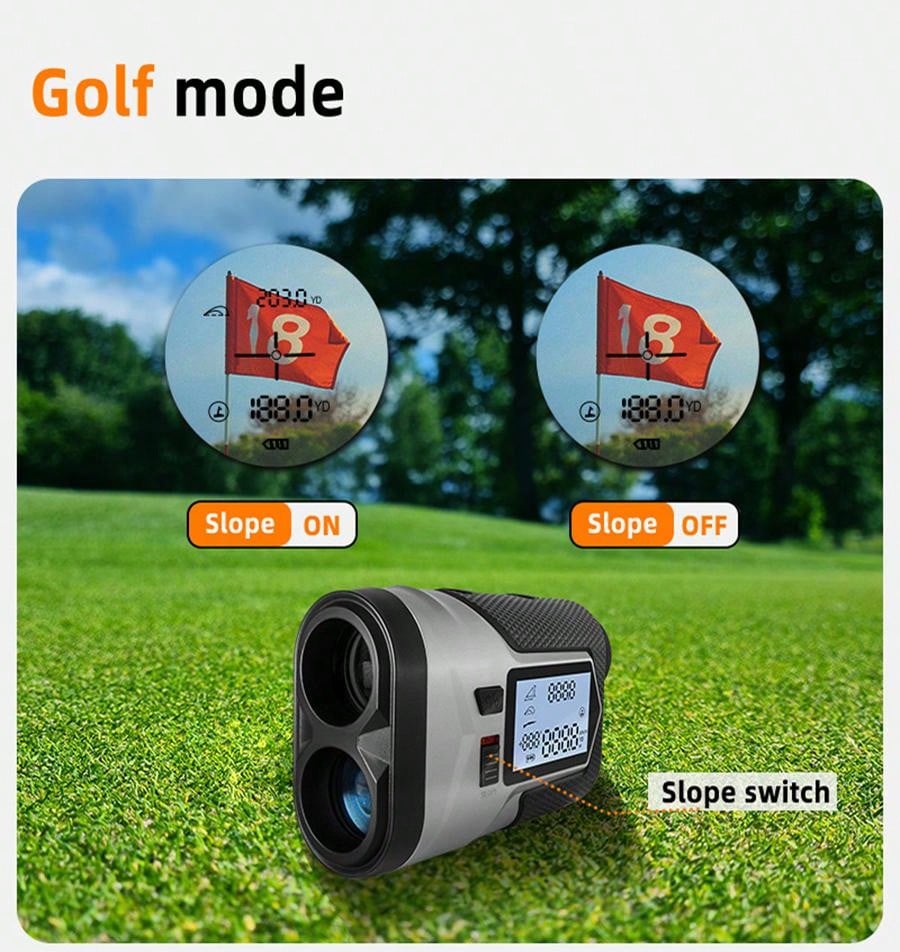 Golf Laser Rangefinder Telescope 650m With Slope Adjusted Flag-Lock Vibration Distance Meter ...
