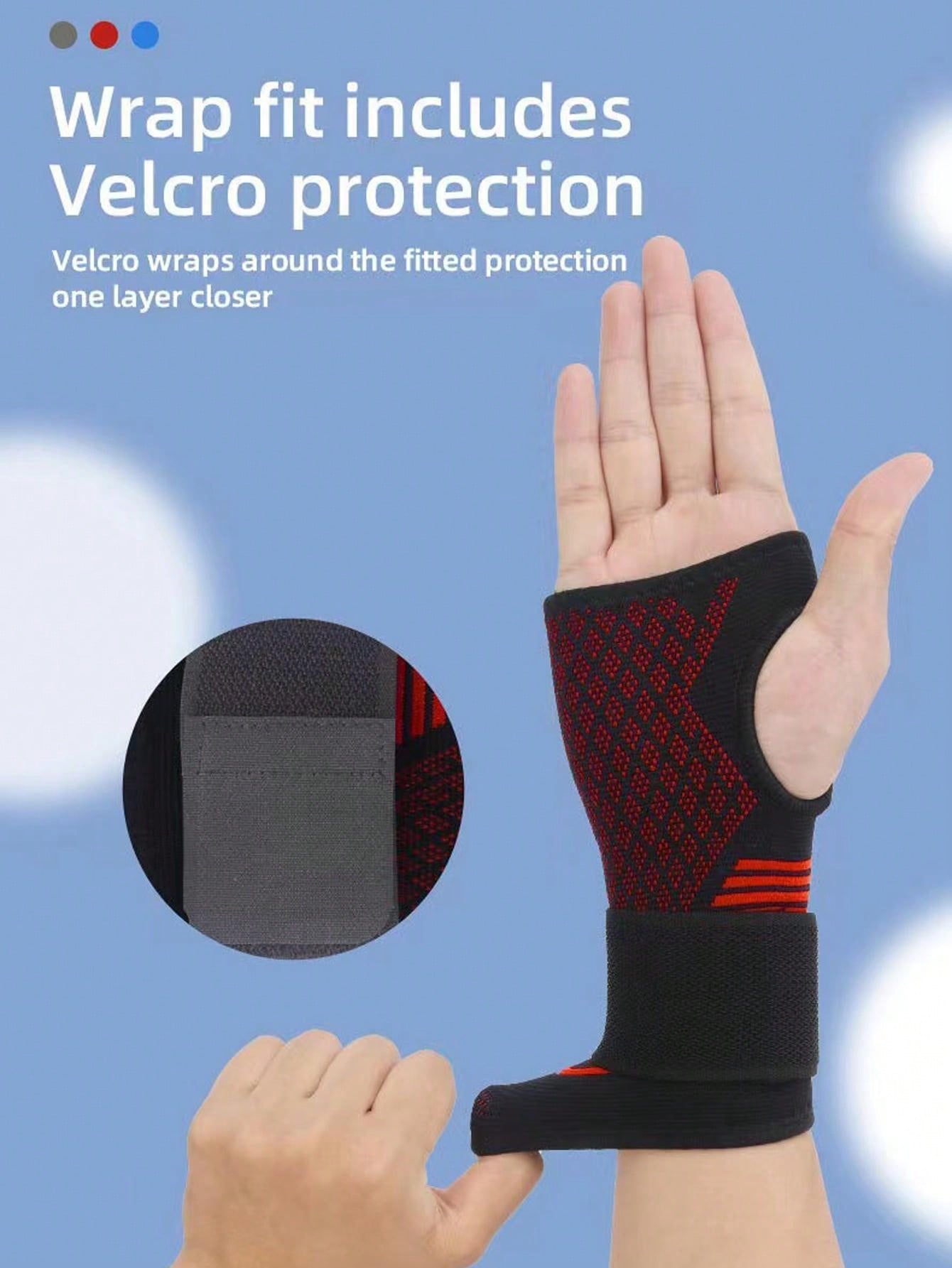 1pc Palm Protector Strap Adjustable Wrap Wrap Wrist Protector Knitted ...