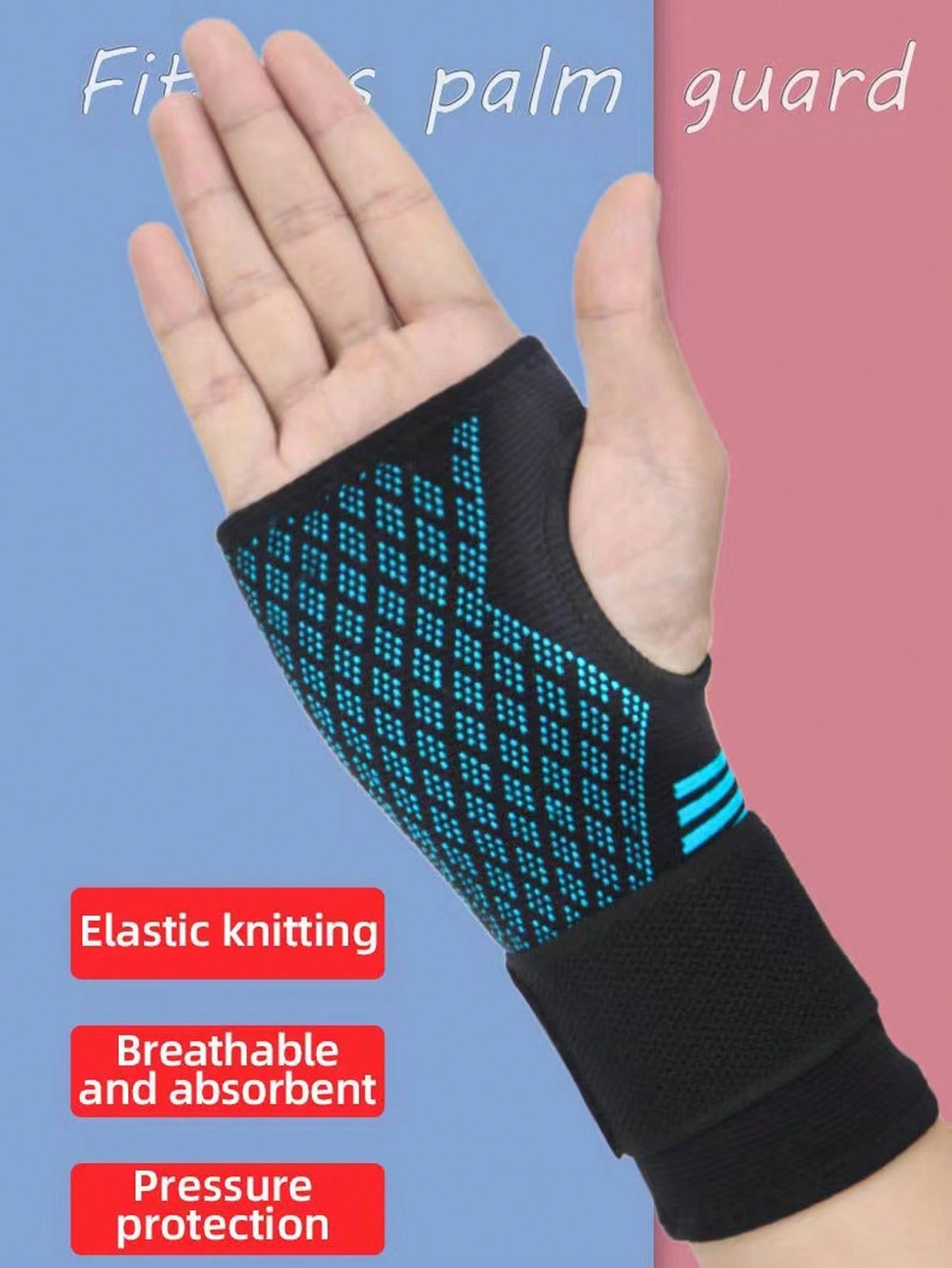 1pc Palm Protector Strap Adjustable Wrap Wrap Wrist Protector Knitted ...