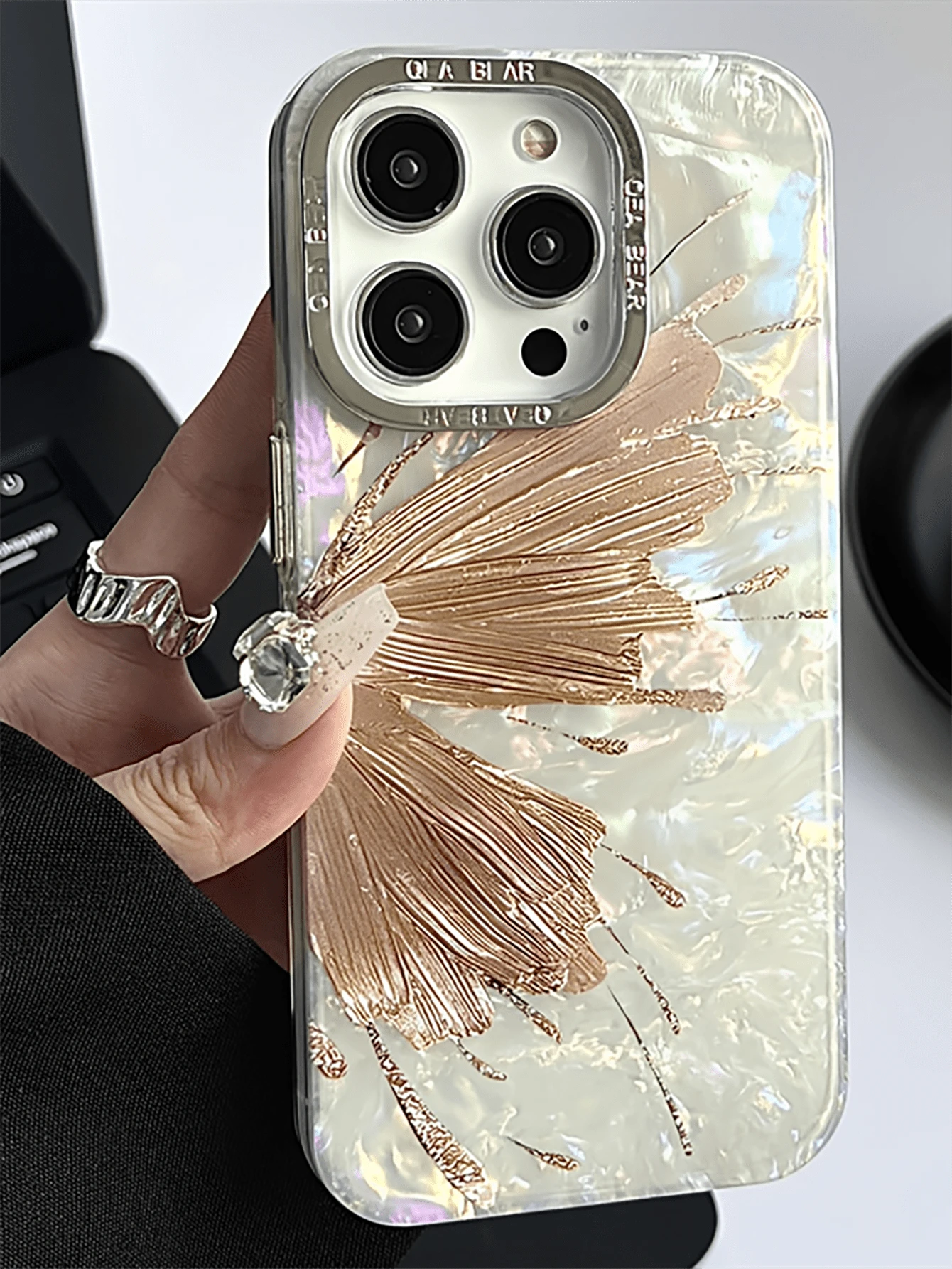 Luxuosa Capinha de Telefone Fofa com Cobre de Borboleta Animal Laser ...