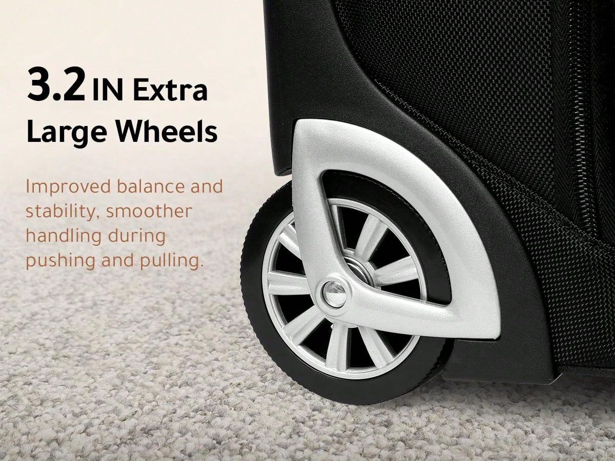 LUGGEX Underseat Carry On Luggage With Wheels - 16 Inch Softside ...