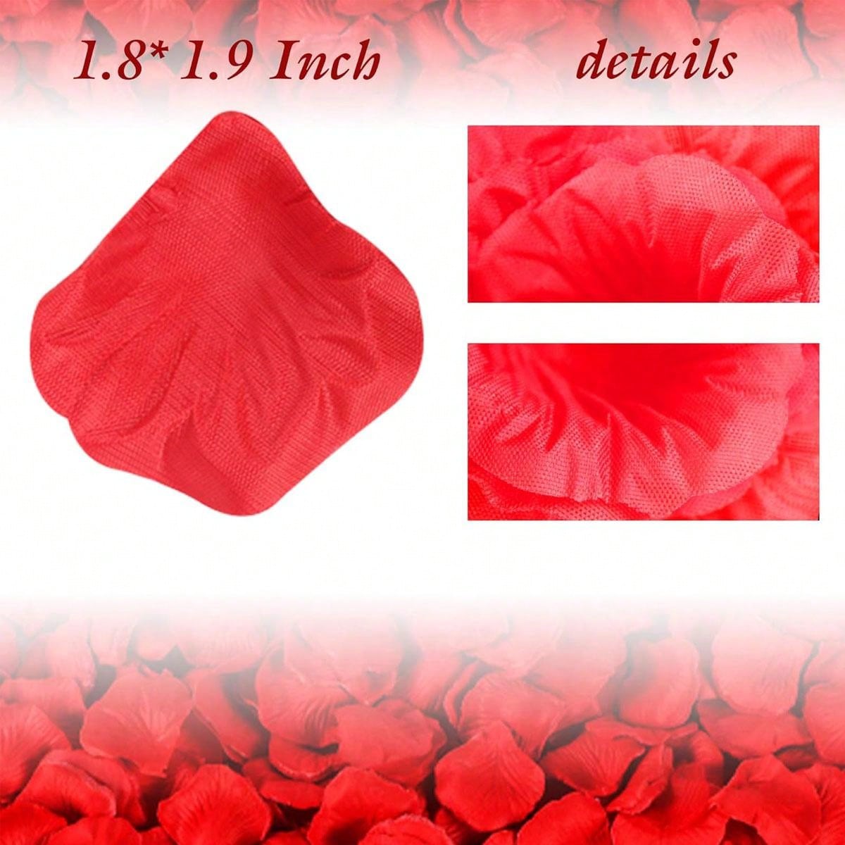 1000Pcs Red Rose Flower Petals Artificial Flowers Petals For Wedding ...