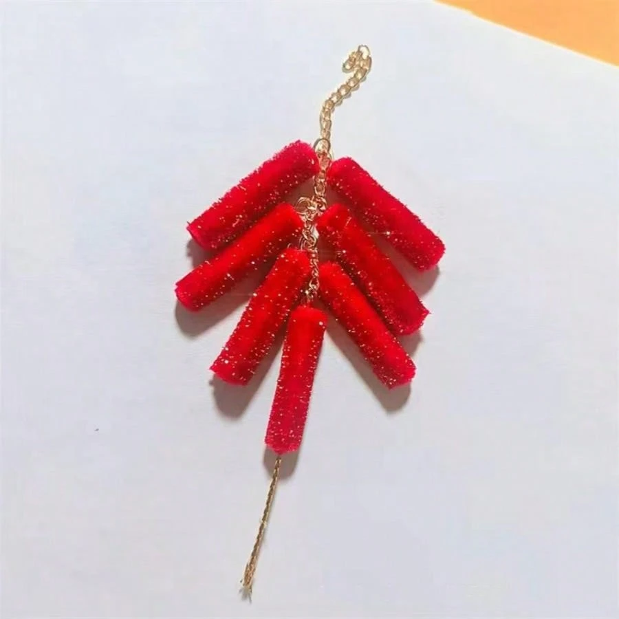 Realistic Festival Firecracker Shaped Diy Material For Hair Accessories ...