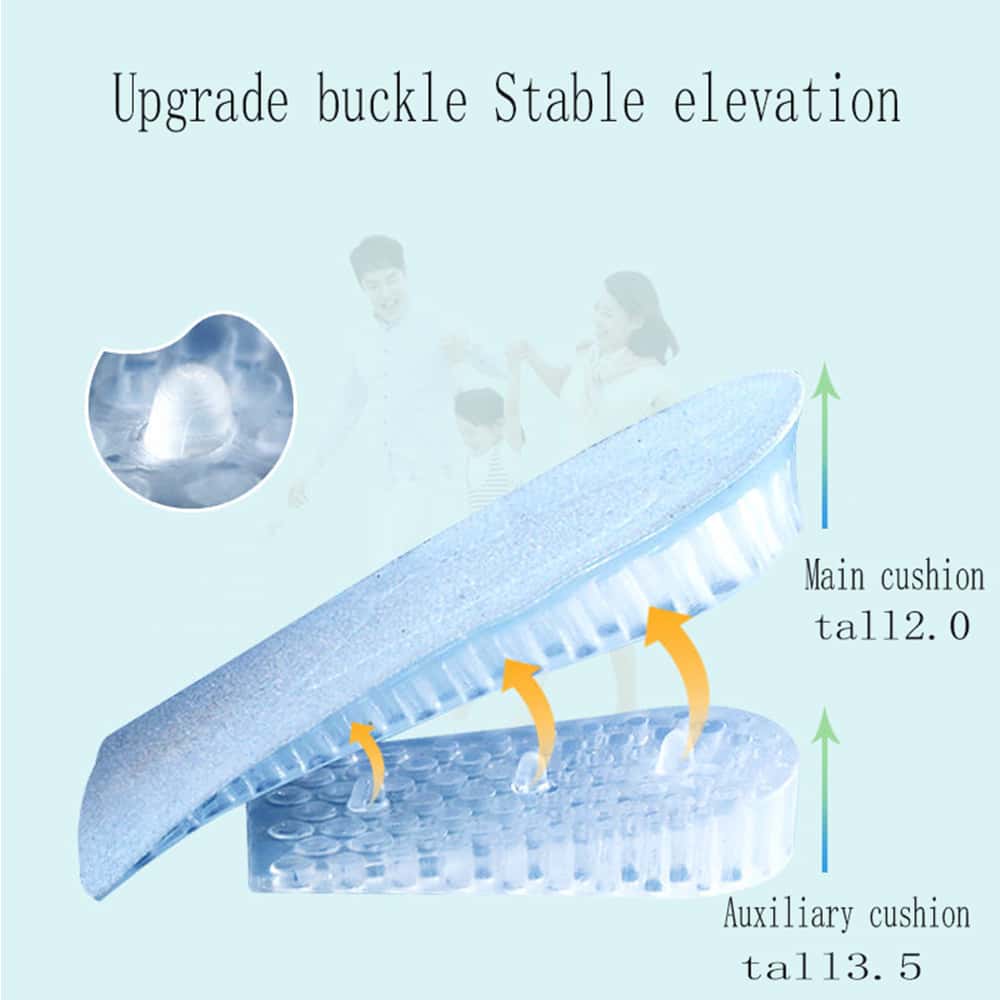 Silicone Inner Height Increasing Insole For Women & Men, Thick ...