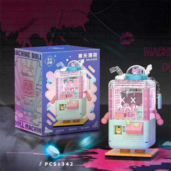 Diy Building Block Claw Doll Machine Toy - Cute Style Strawberry ...