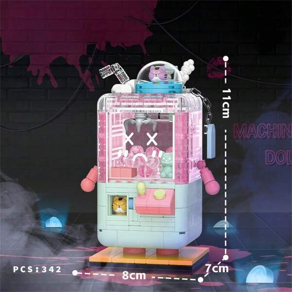 Diy Building Block Claw Doll Machine Toy - Cute Style Strawberry ...