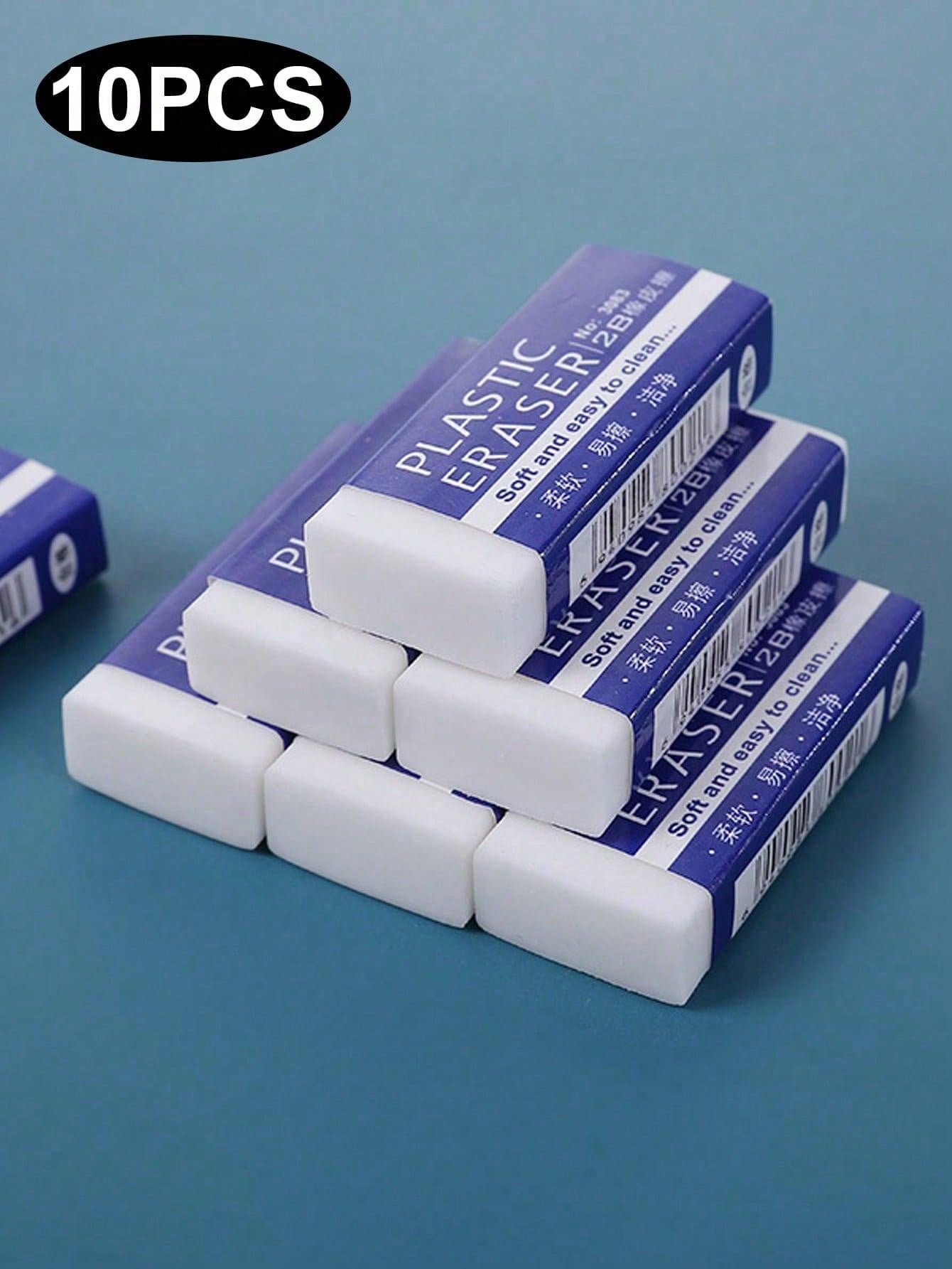 10Pcs Eraser Primary School Student Pencil Exam Eraser Art Eraser 2B ...