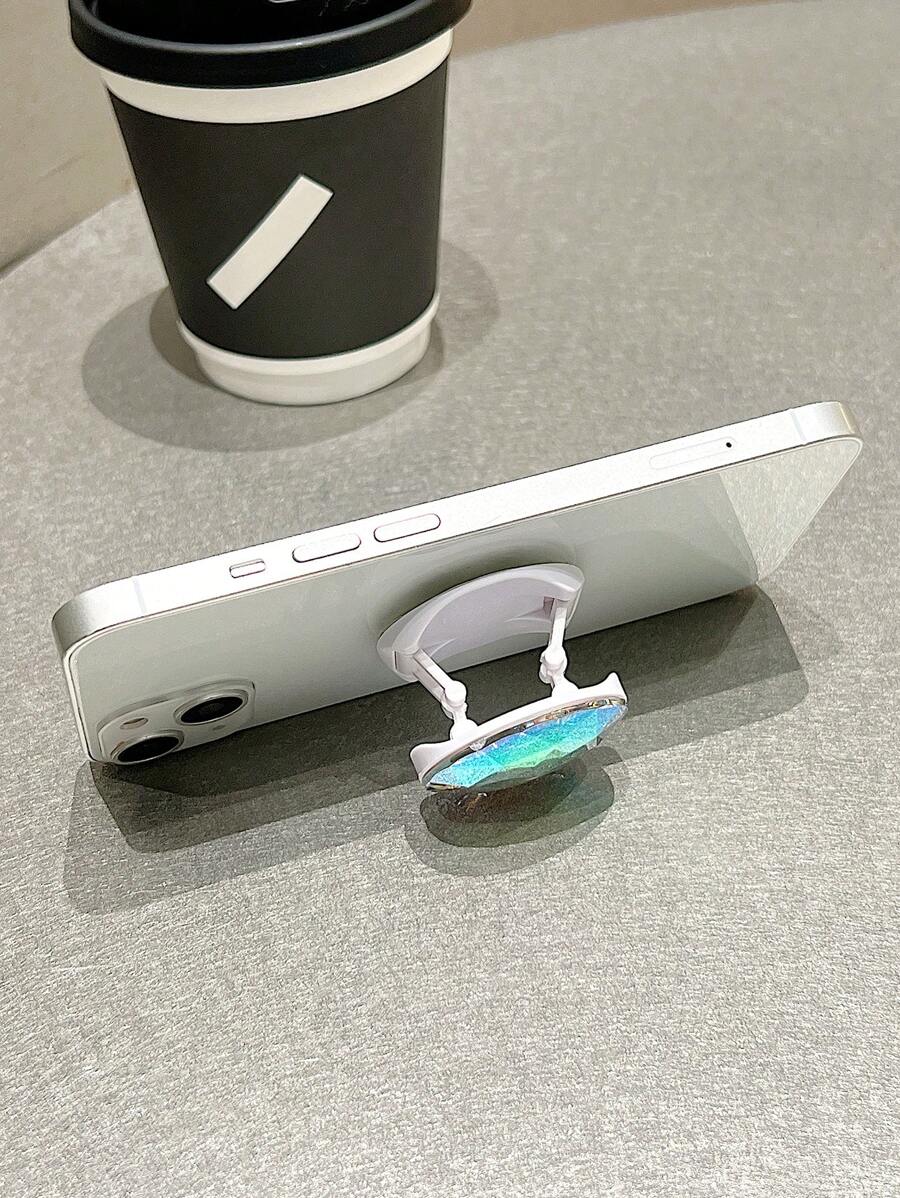 1pc Colorful Diamond Folding Telescopic Phone Holder, Plastic ...