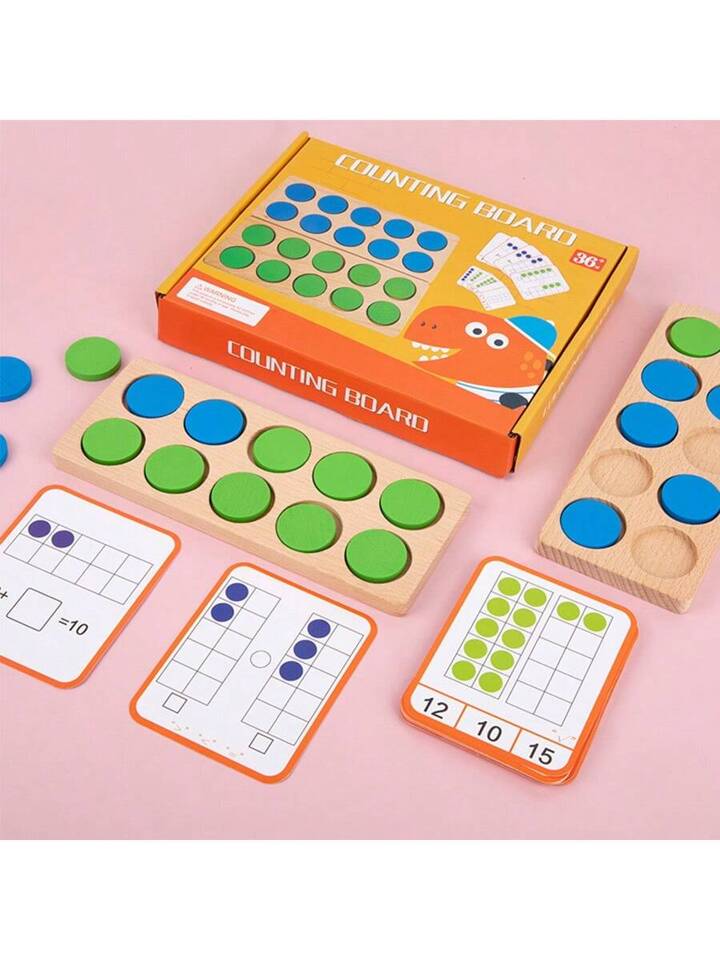 Wooden Ten-Frame Teaching Tool For Children'S Mathematical Sense And ...