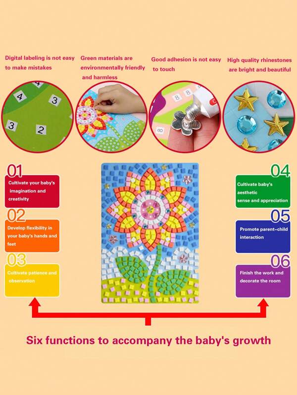 1 Stück 3d Kinder Eva Stick Mosaik Puzzle, Diy Schaum Eva Aufkleber ...