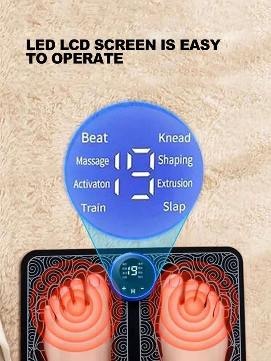 Foot Massager Foot Therapy Machine EMS Foot Massage Pad Pulse Fully Automatic Foot Meridian ...