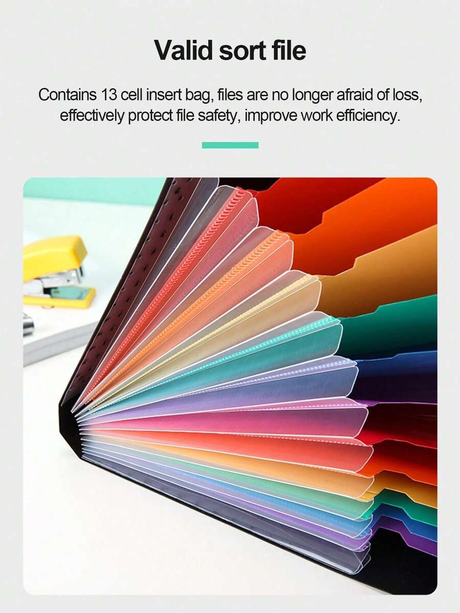 Accordion Folder A4 Paper Size Multi-Layer Classification Document ...