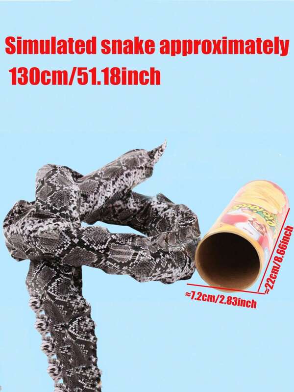 Prank Toy Snake In Potato Chip Can, Realistic Fake Snake Jumps Out When ...