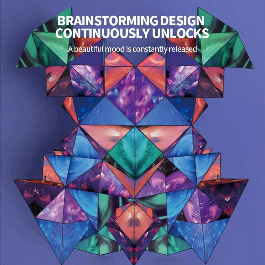 Transformable Magnetic Blocks 3d Geometric Shapes Magic Puzzle Toy For ...