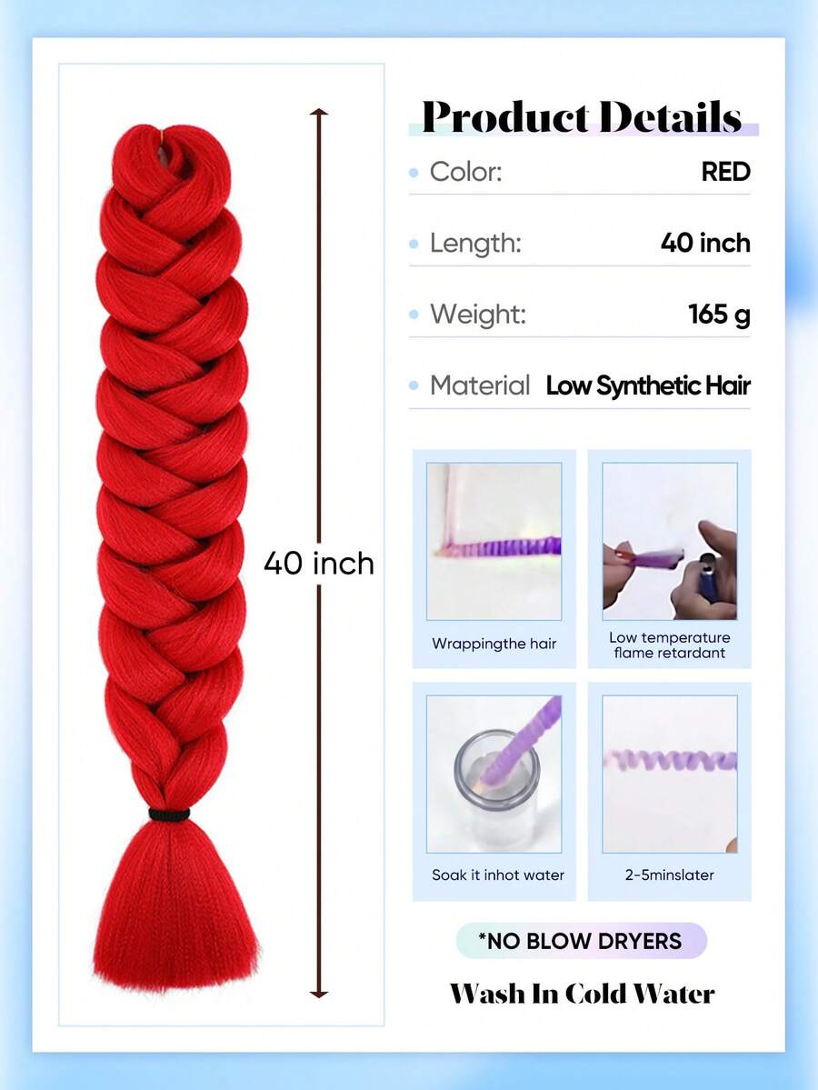 Pre Station 1 Pieces 165G 40inch Jumb Braiding Hair Extensions Low ...