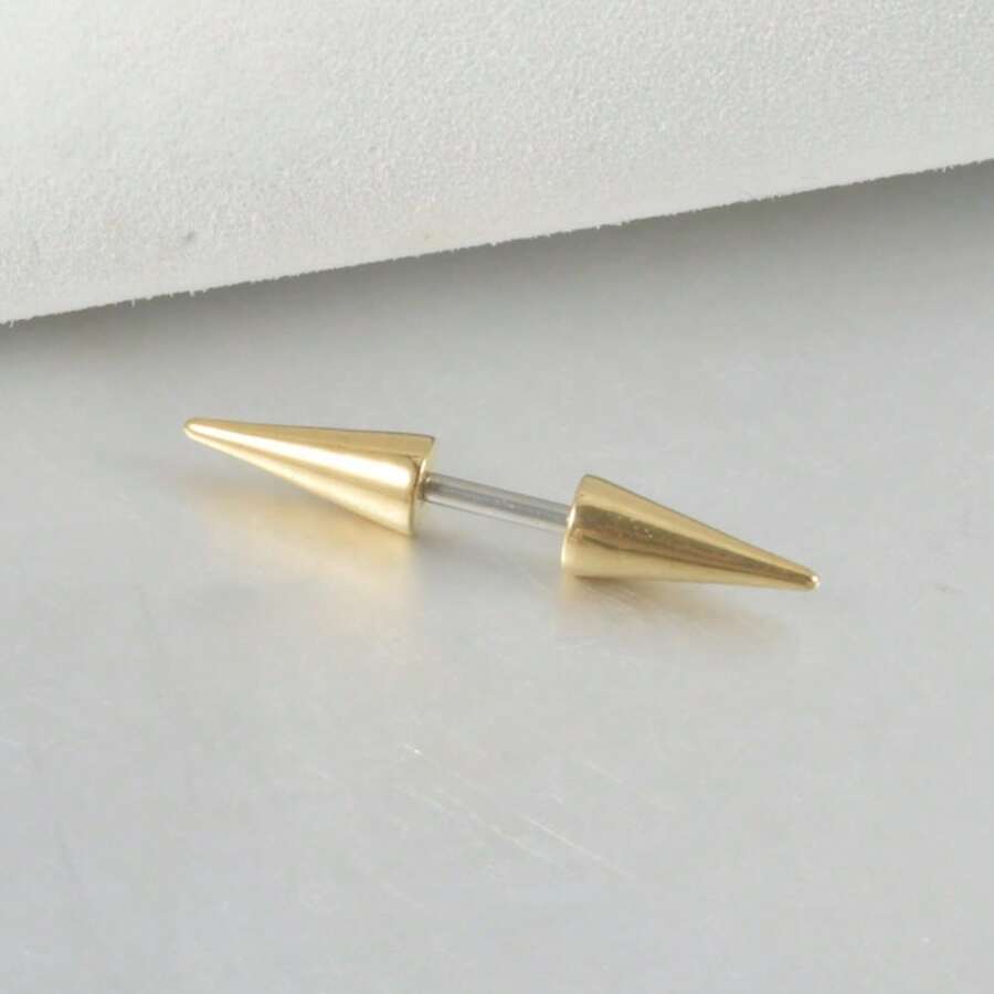 1 Pc Stainless Steel Spike Eyebrow Piercing Jewelry, Curved Barbell ...