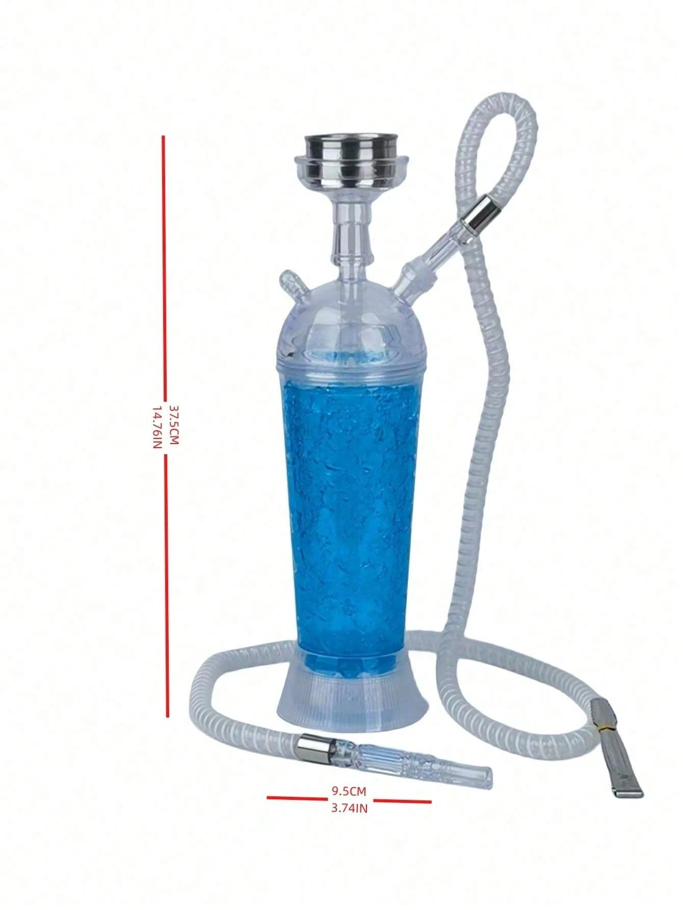 1 Set Portable Shisha With Ice Flower Effect And Brightly Colored ...