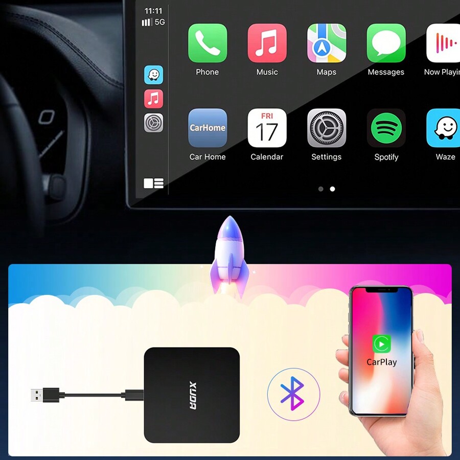 1pc Acodo Wireless CarPlay Android Auto Wireless Adapter Spotify For ...