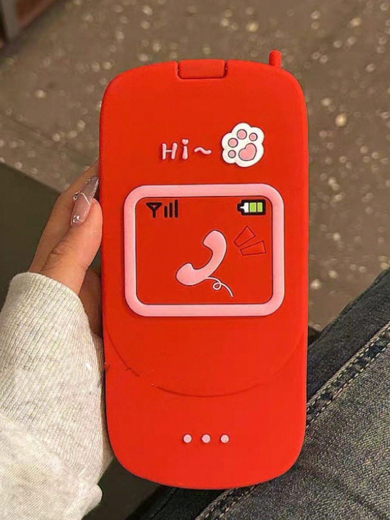 Cute Paw Cell Mobile Phone With Mirror Case For IPhone 15 Pro Max 13 12 ...