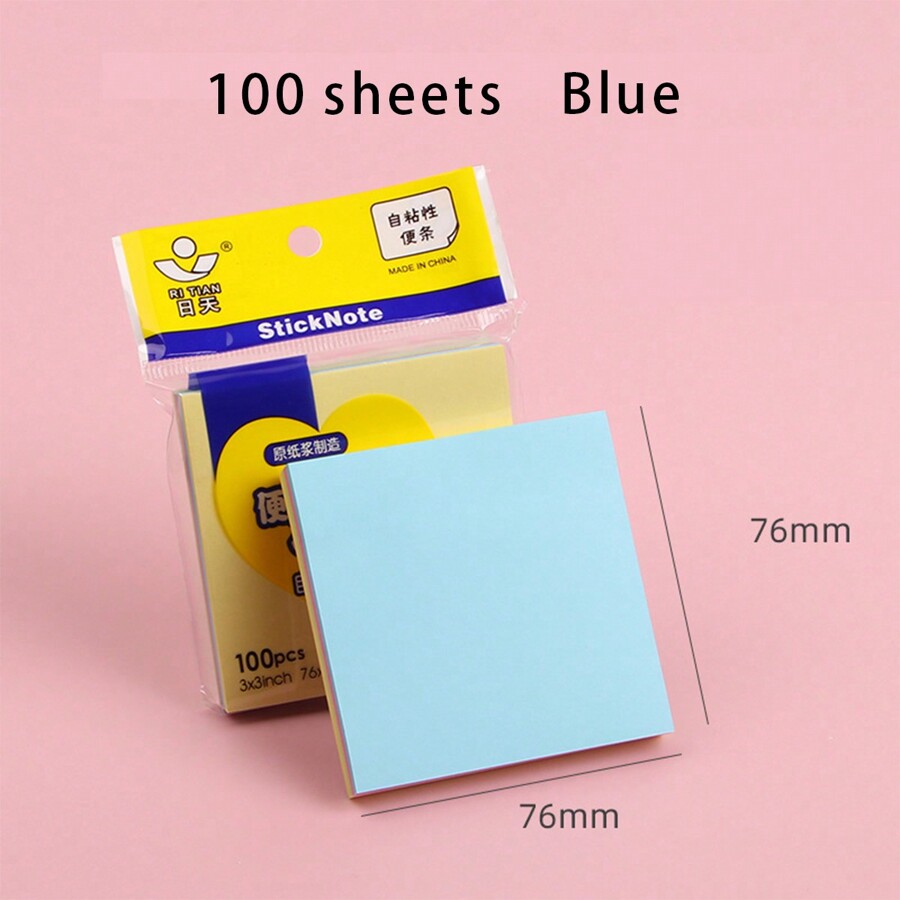100 Sheets Multi-Colored Sticky Notes Memo Pad For Business Use | SHEIN USA