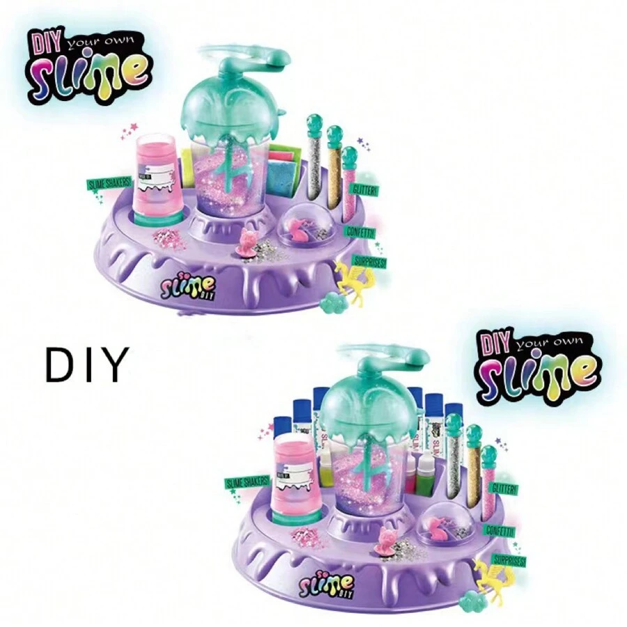 1pc Creative Diy Crystal Clay Slime Handmade Set With Shake Powder And ...