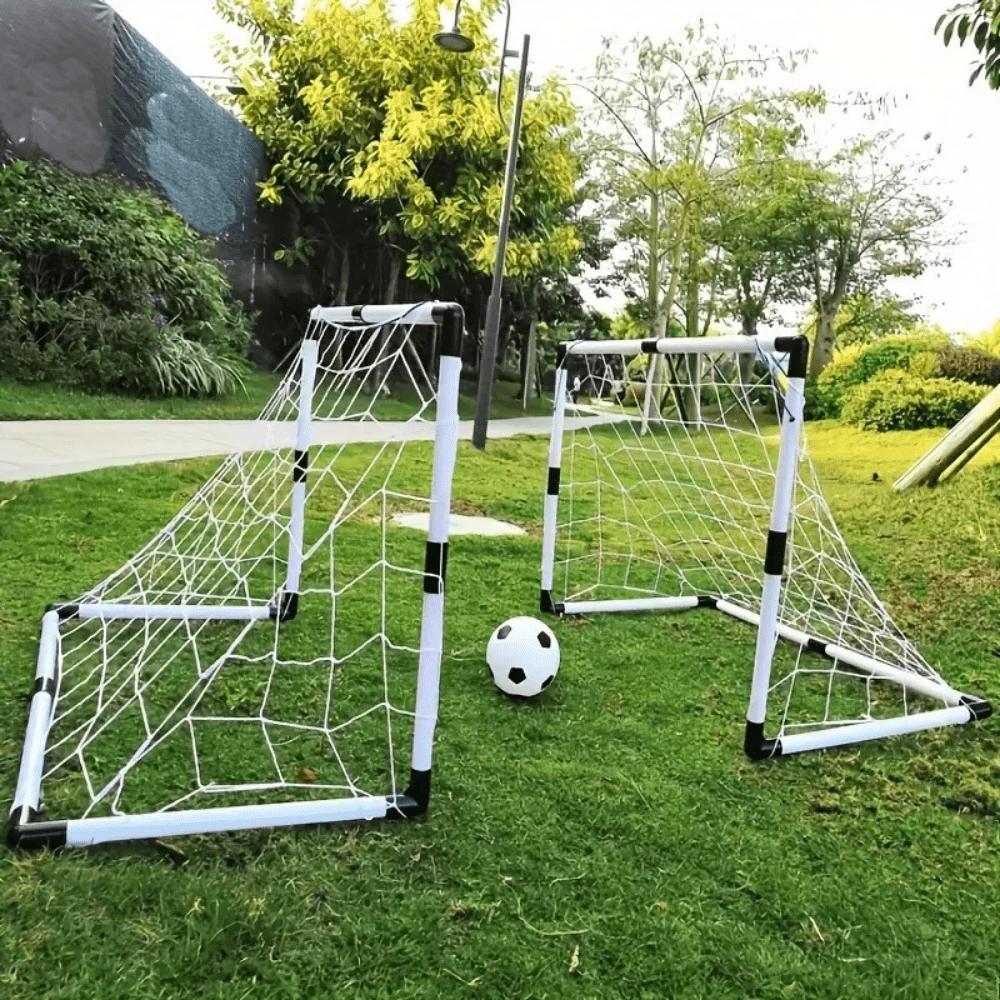 2pcs Portable Plastic Soccer Goal Set For Family Gathering And Backyard ...