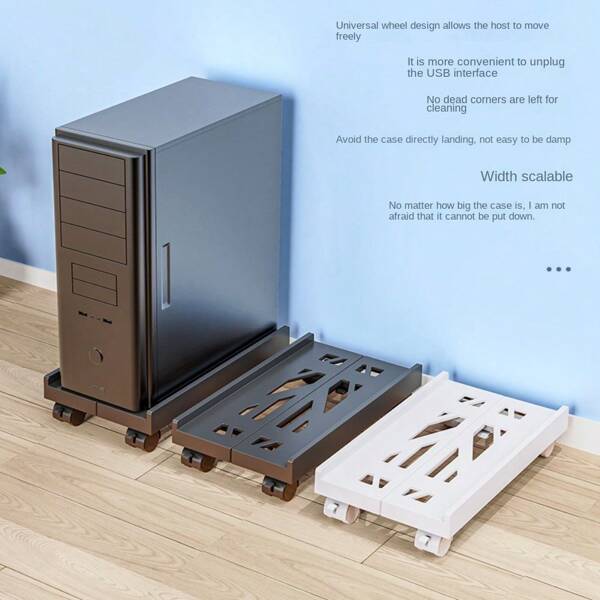 Desktop Computer Host Stand, Simple Pc Tower Holder With Wheels ...